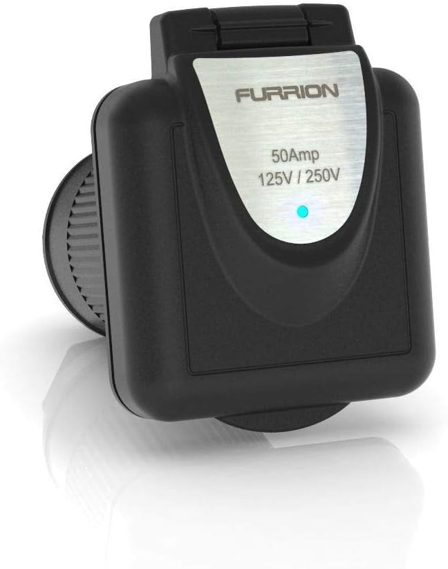 50 AMP POWER INLET BLACK NLA – Buscher Bros